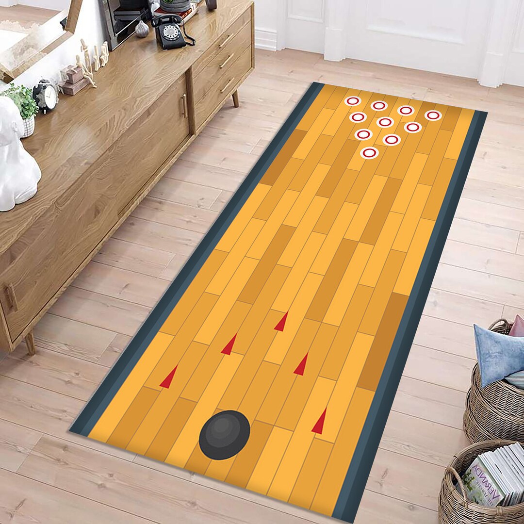 Bowling Rug,bowling Alley Pattern, Bowling Lane Rug, Playmat Runner ...