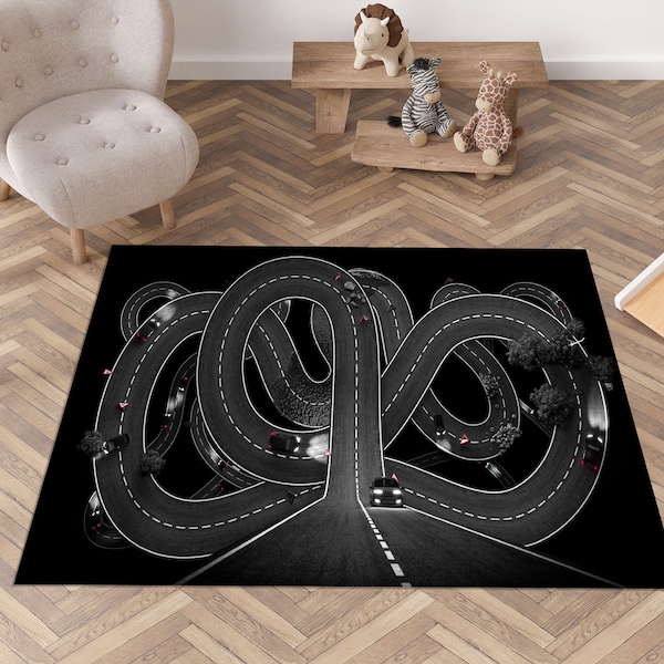 Race Track Rug - Etsy