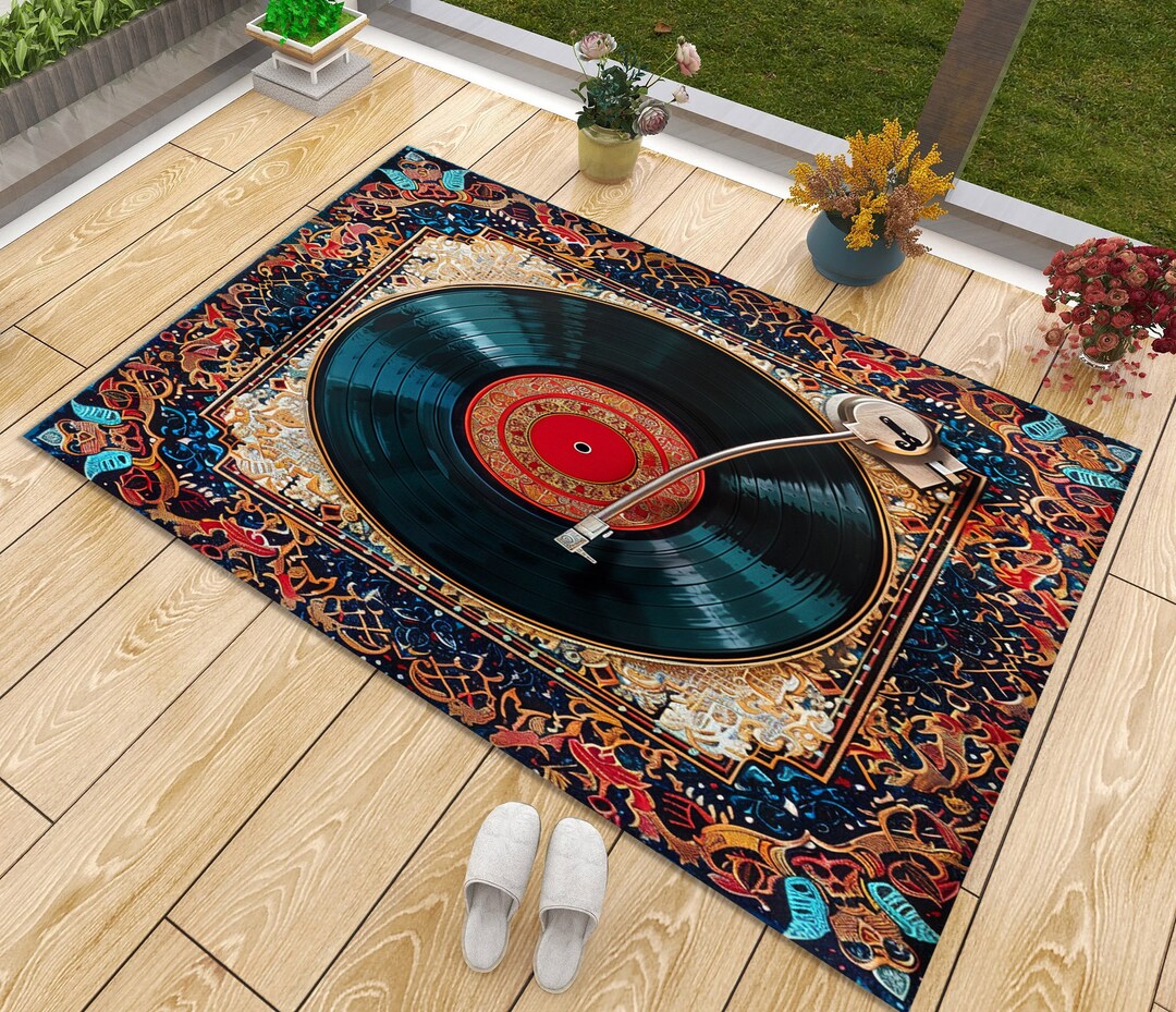 Record Rug, Turntables Rug, Record Design, Music Design Rug,home Decor ...