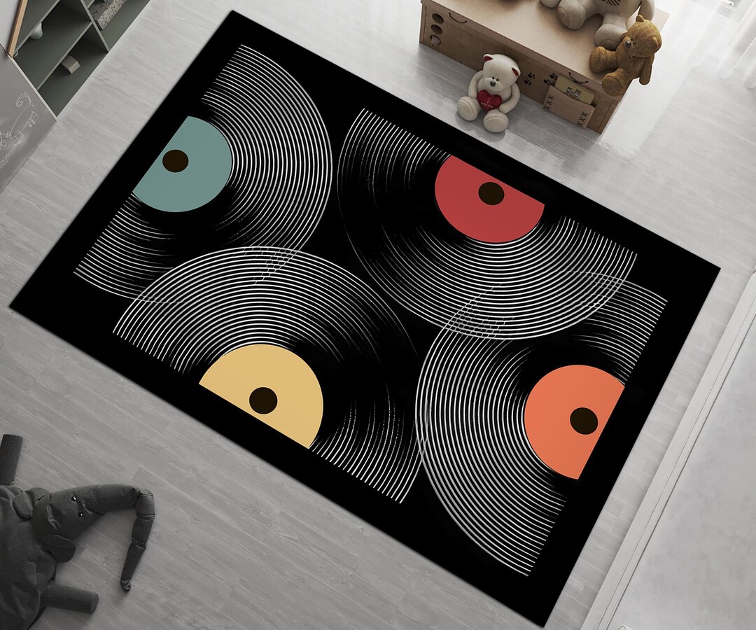 Record Rug, Record Design, Music Design Rug,home Decor,unique Design ...
