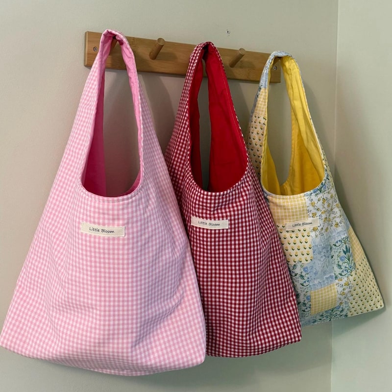Gingham Tote Shoulder Bag - Etsy