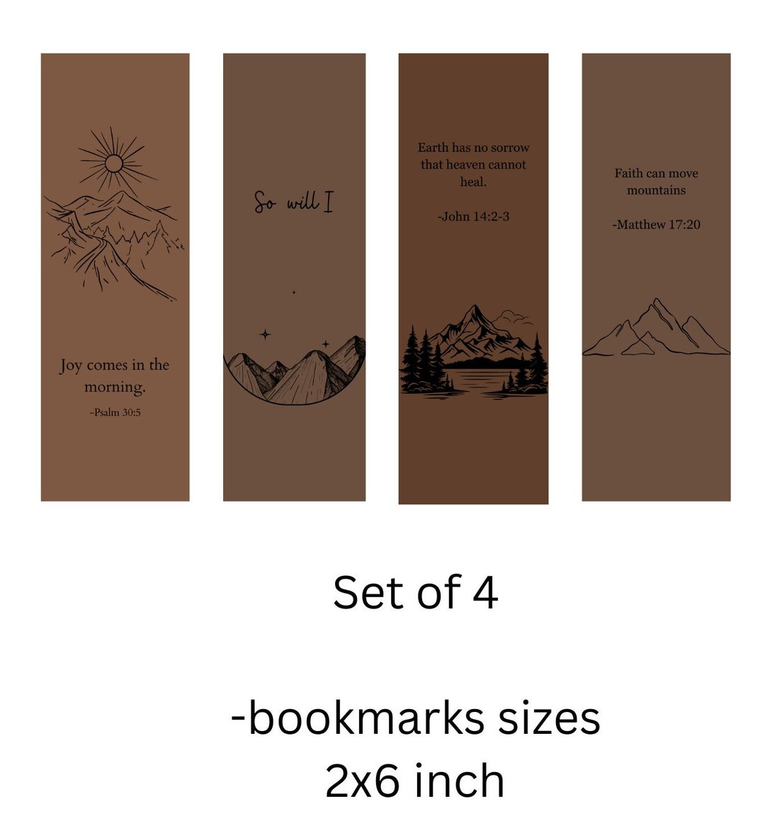 Printable Bookmarks, Digital Bookmark, Bible Verse Bookmark, Christian ...