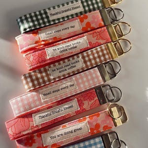 Pink Wristlet Keychain, Gold Key Fob Wristlet, Keychain Wristlet ...