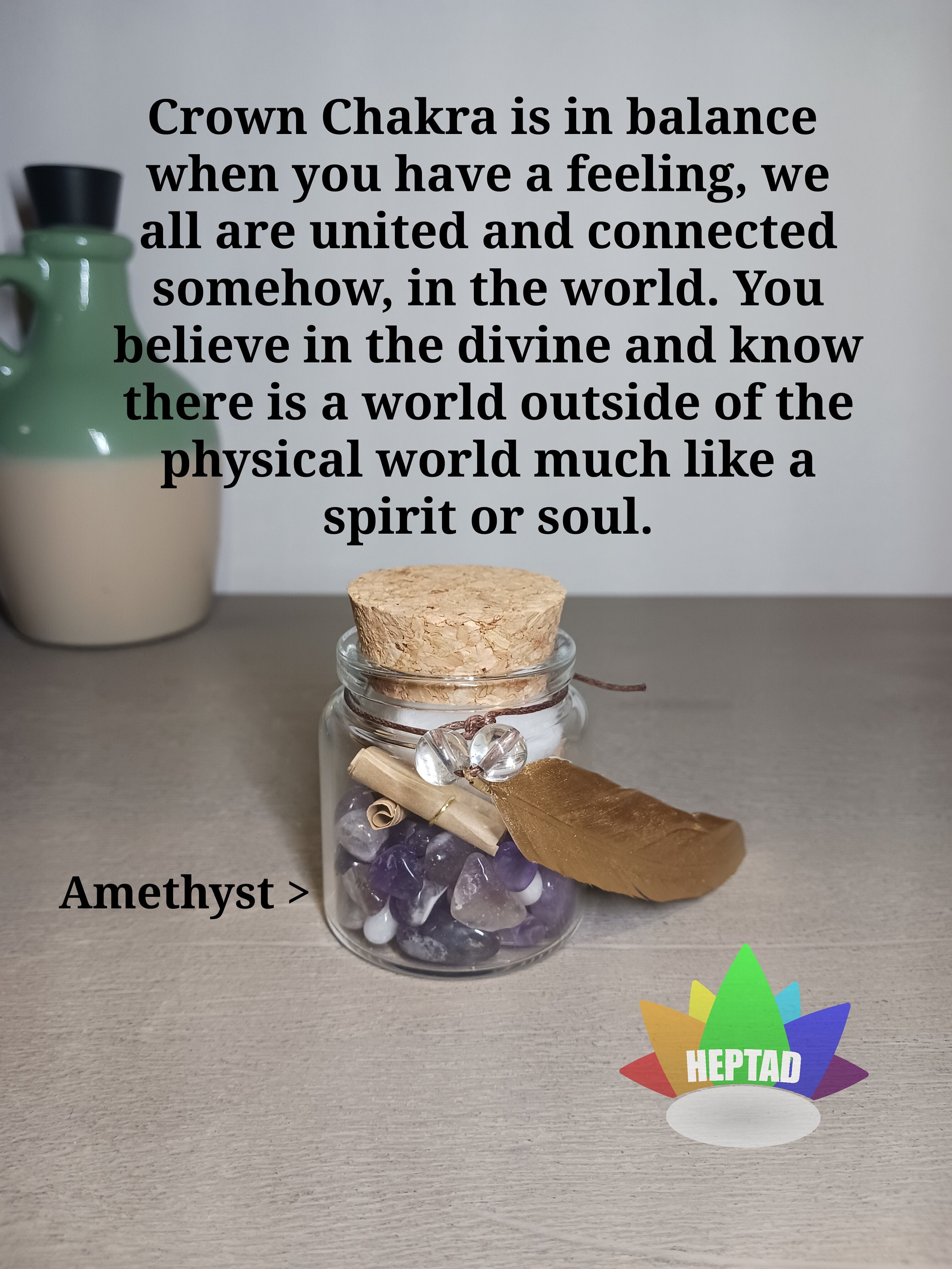 Chakra Affirmation Jar, Wish Jar, Hope Jar. With Gemstones to Represent ...