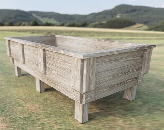 Heavy Duty 4ft X 8ft Elevated Planter Box Plans (digital Download) - Etsy