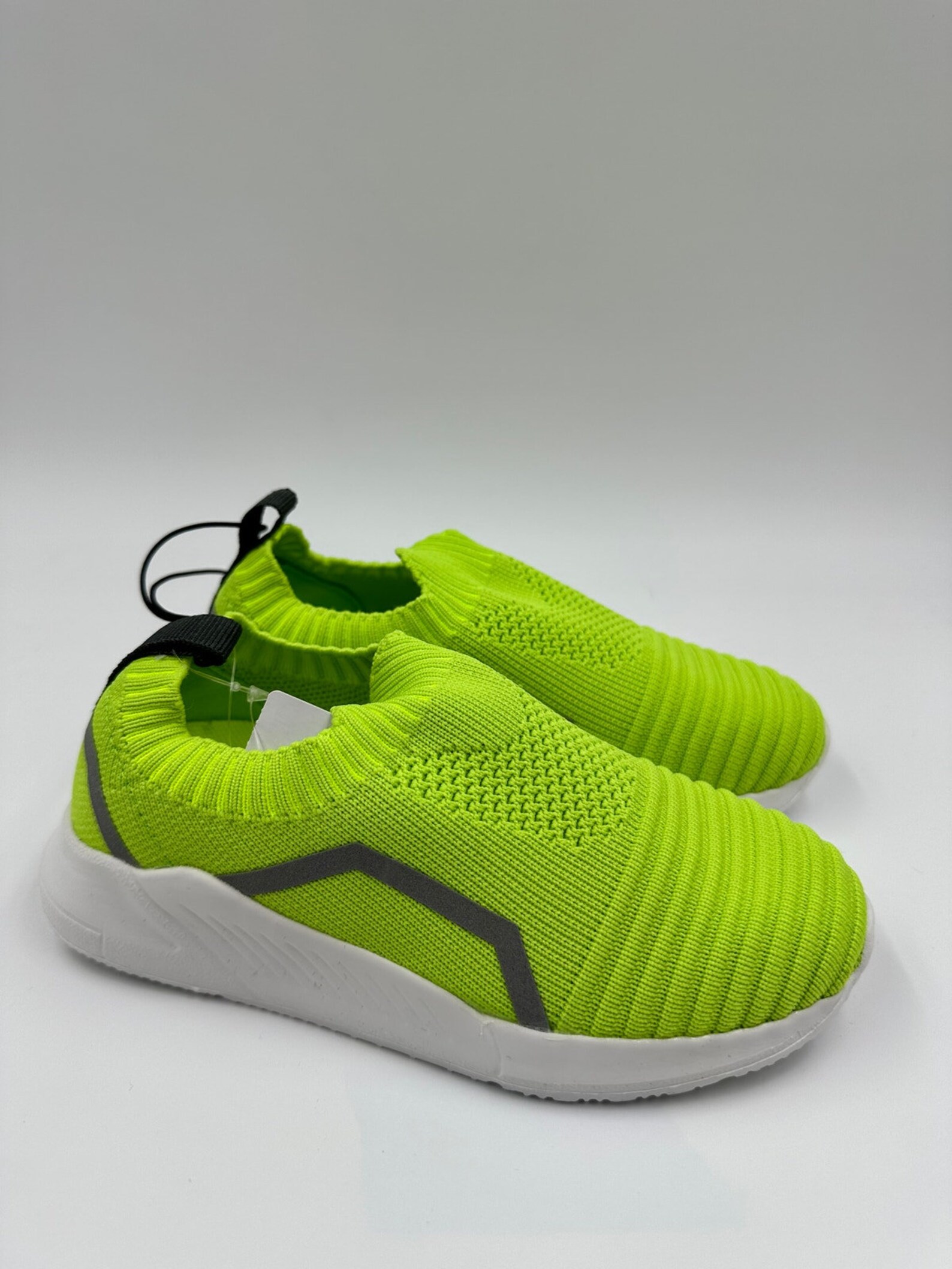 Small Kid Size 11, Neon Slip-on Water Shoes, With White Sole and Gray ...