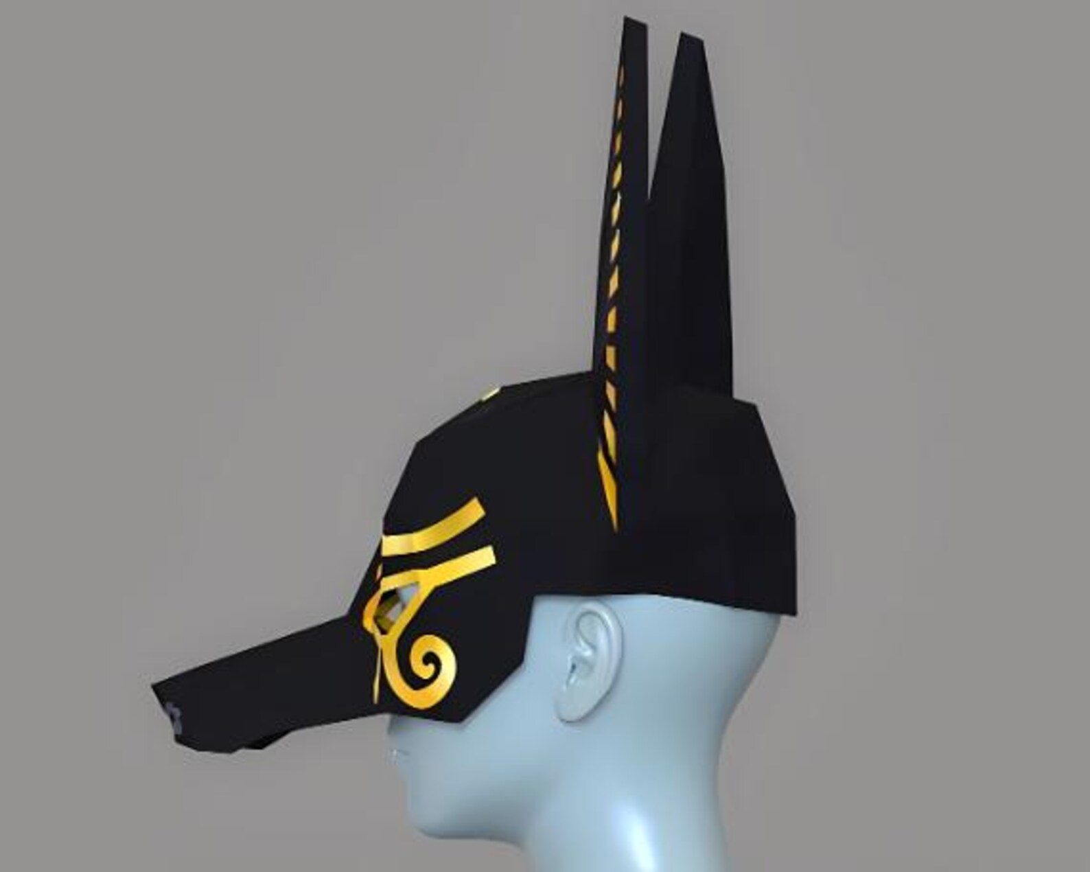 Anubis Mask / Jackal Mask | DIY Paper Mask, Printable Template ...