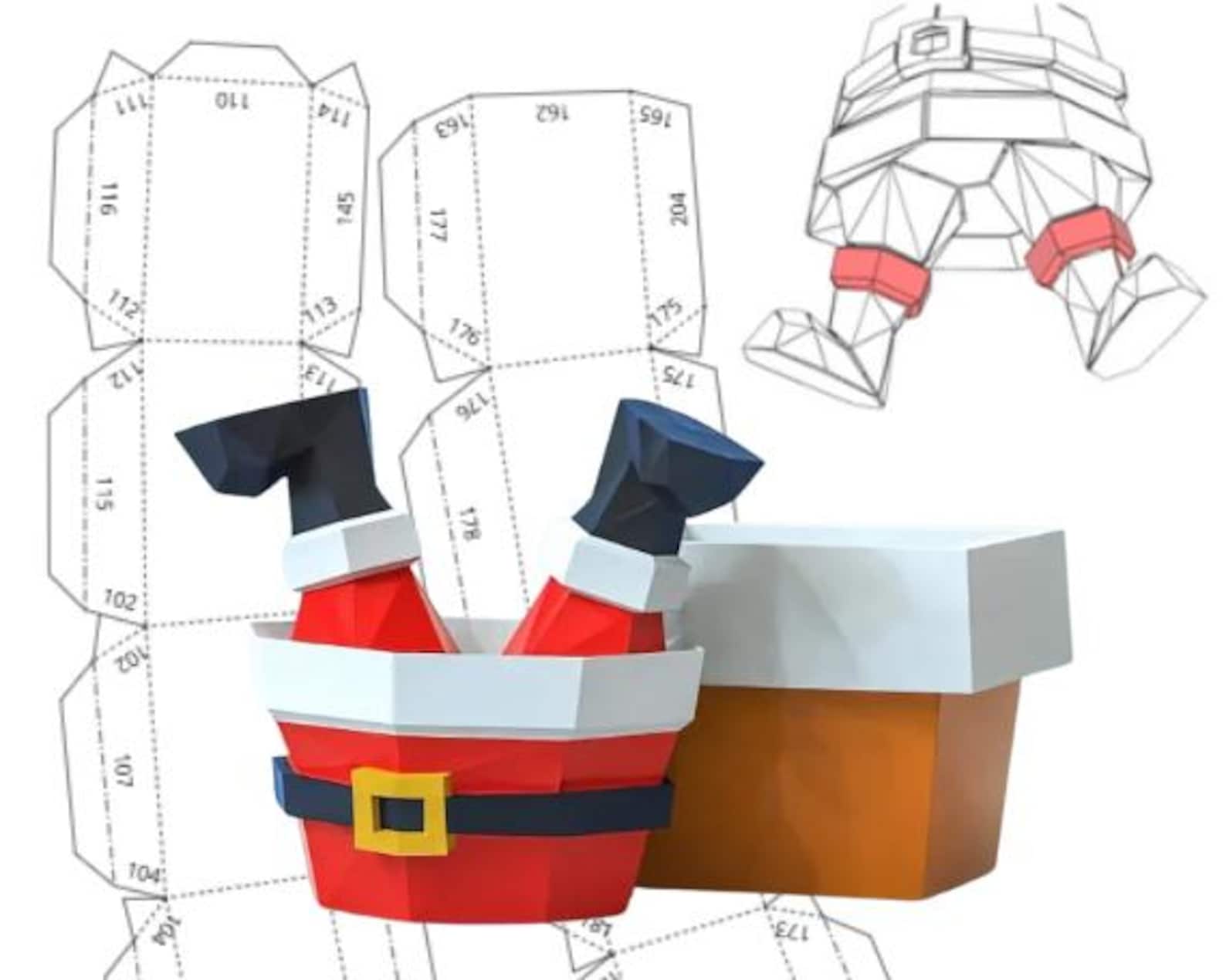 Santa Claus, Papercraft Santa Claus, Papercraft Christmas, Christmas ...