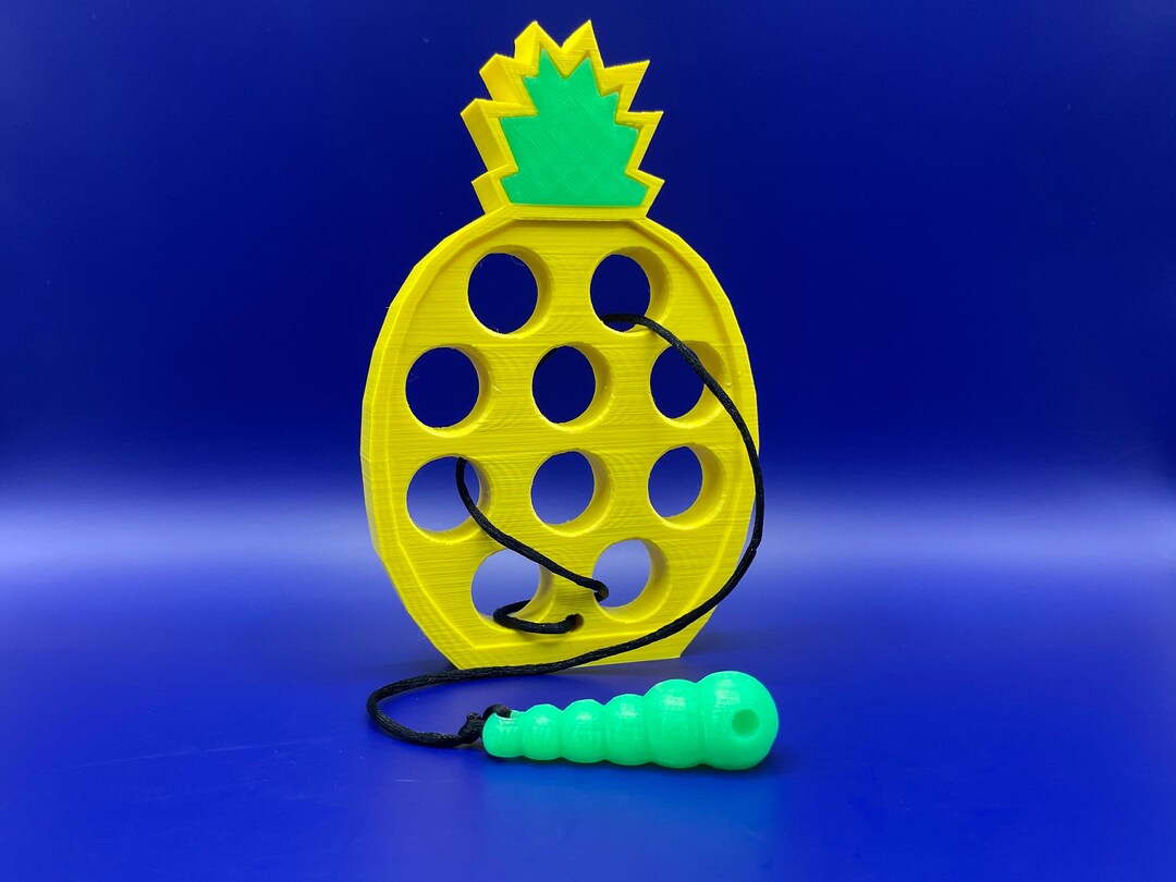 Pineapple & Worm Threading Adventure: Montessori 3D Printed Learning ...