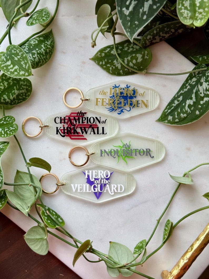 The Heroes of Thedas Motel Keychain Pack | Dragon Age Inspired | Vinyl ...