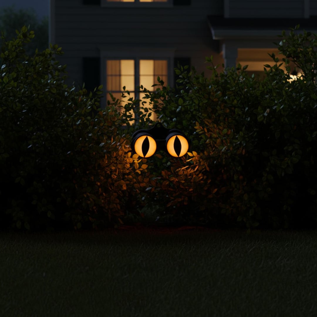 MINI Creepy Glowing Eyes Halloween Decoration - Battery Powered, Place ...