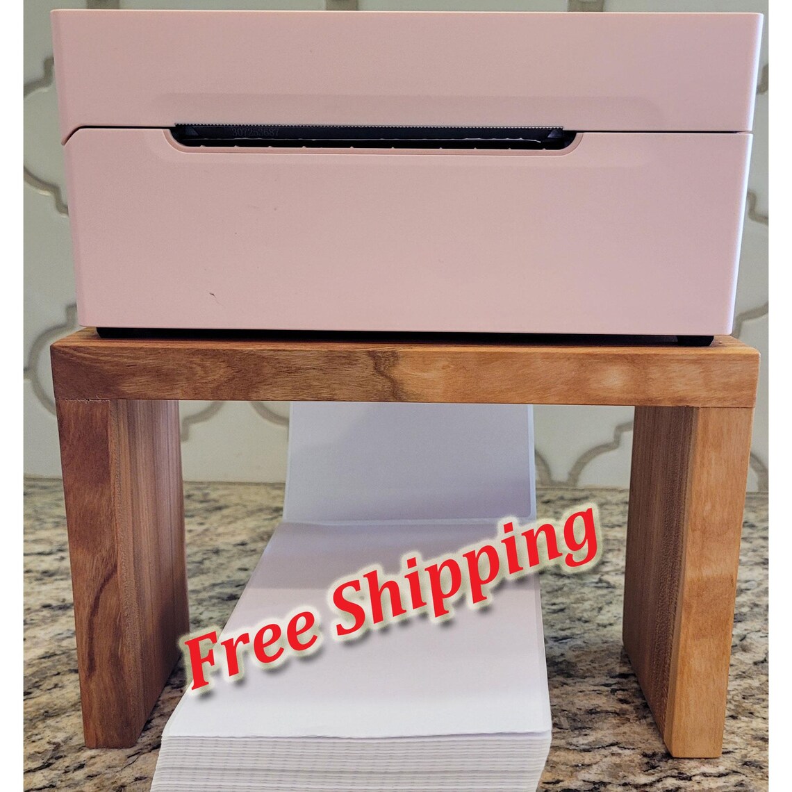 4x6 Label Printer Stand - Hardwood Cherry - Etsy