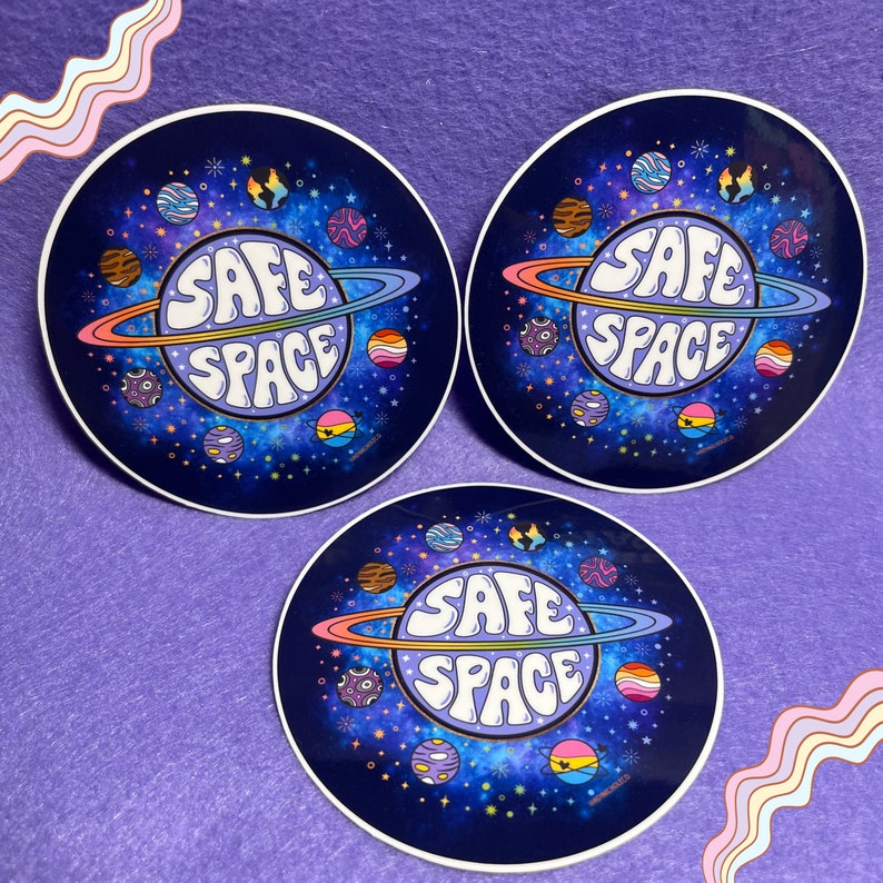 Safe Space Sticker Waterproof Pride LGBTQIA Vinyl Self Love Sticker ...