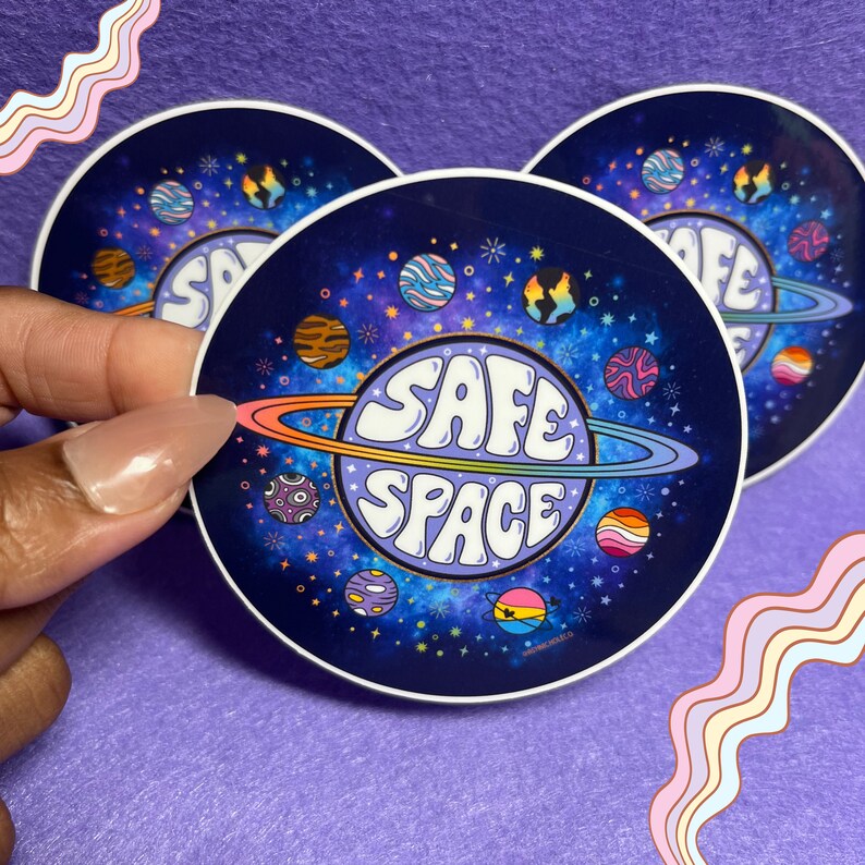 Safe Space Sticker Waterproof Pride LGBTQIA Vinyl Self Love Sticker ...