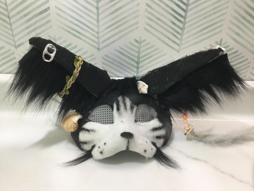 Black Tabby Cat Mask - Etsy