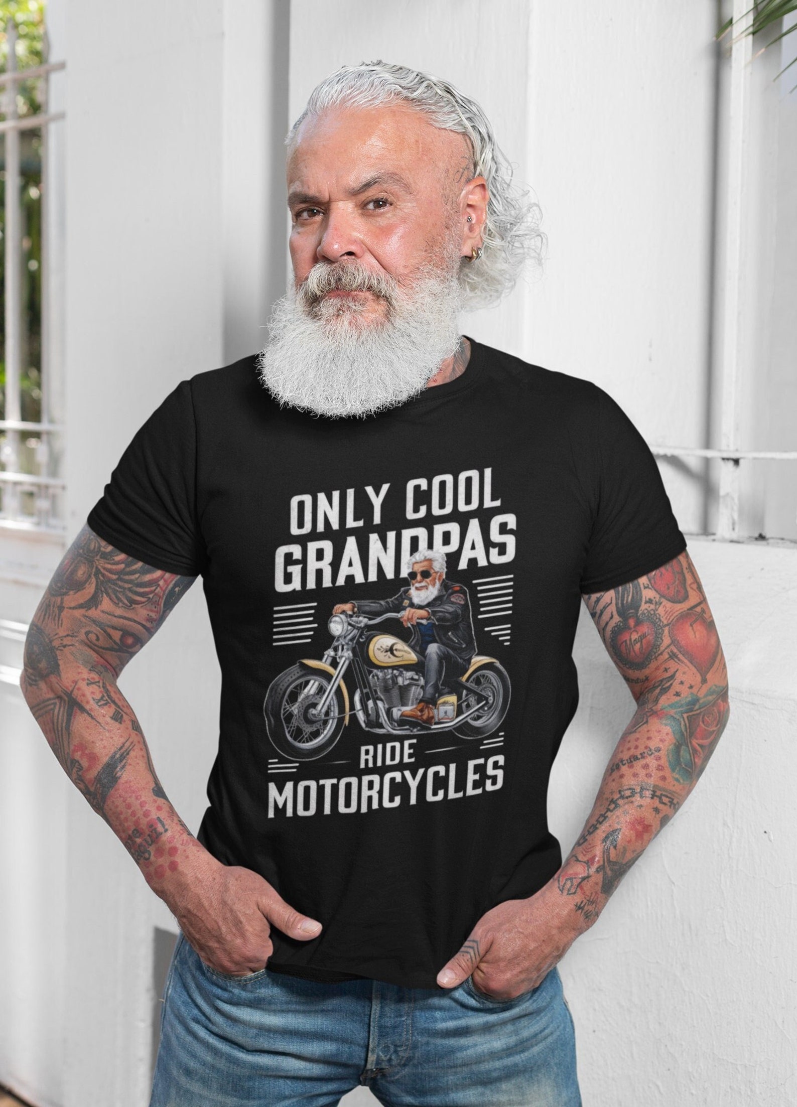 Only Cool Grandpas Ride Motorcycles Shirt, Gift for Grandpa ...
