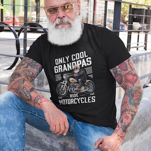 Only Cool Grandpas Ride Motorcycles Shirt, Gift for Grandpa ...