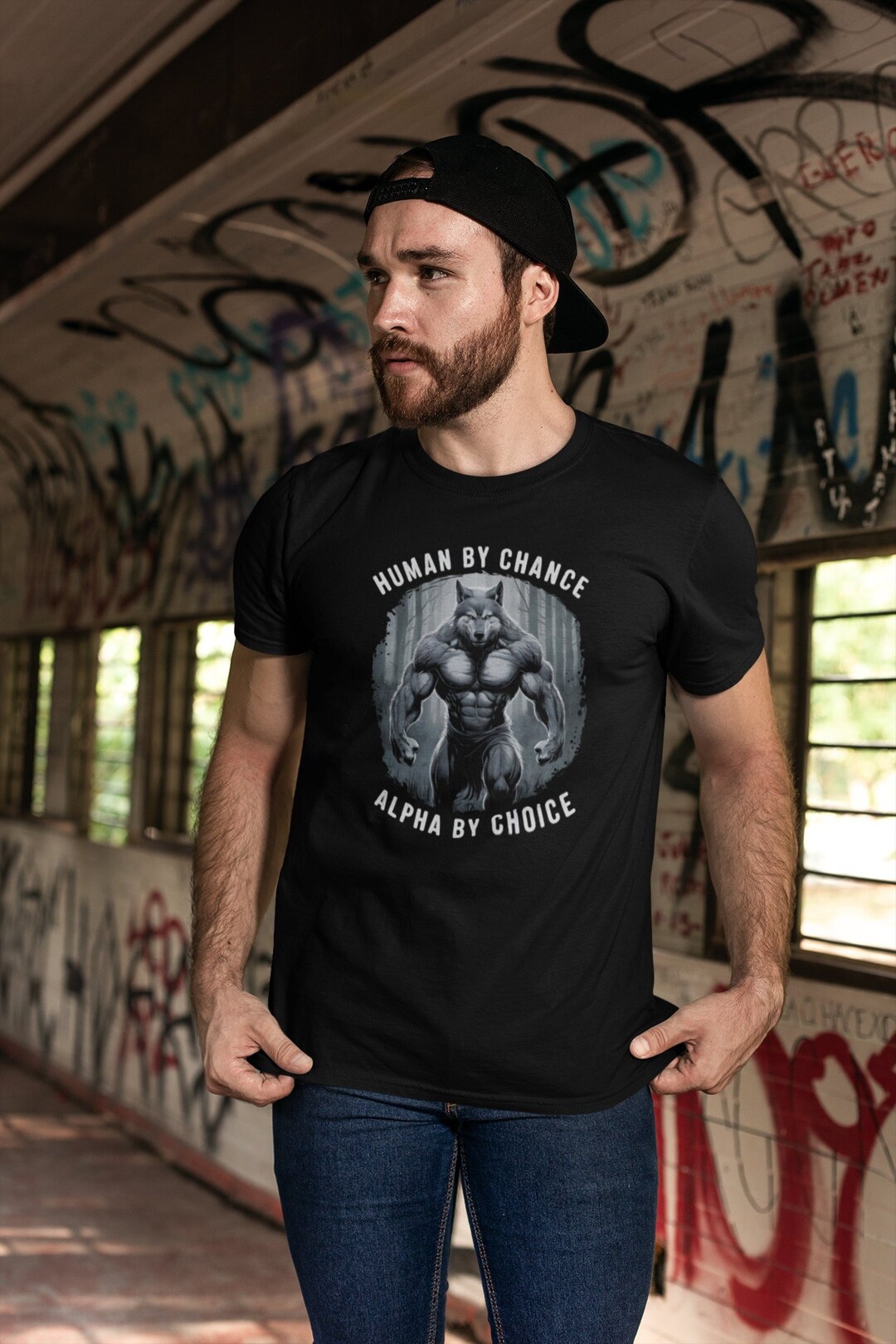 Human by Chance Alpha by Choice Shirt, Alpha Wolf Shirt, Wolf Meme Tee ...