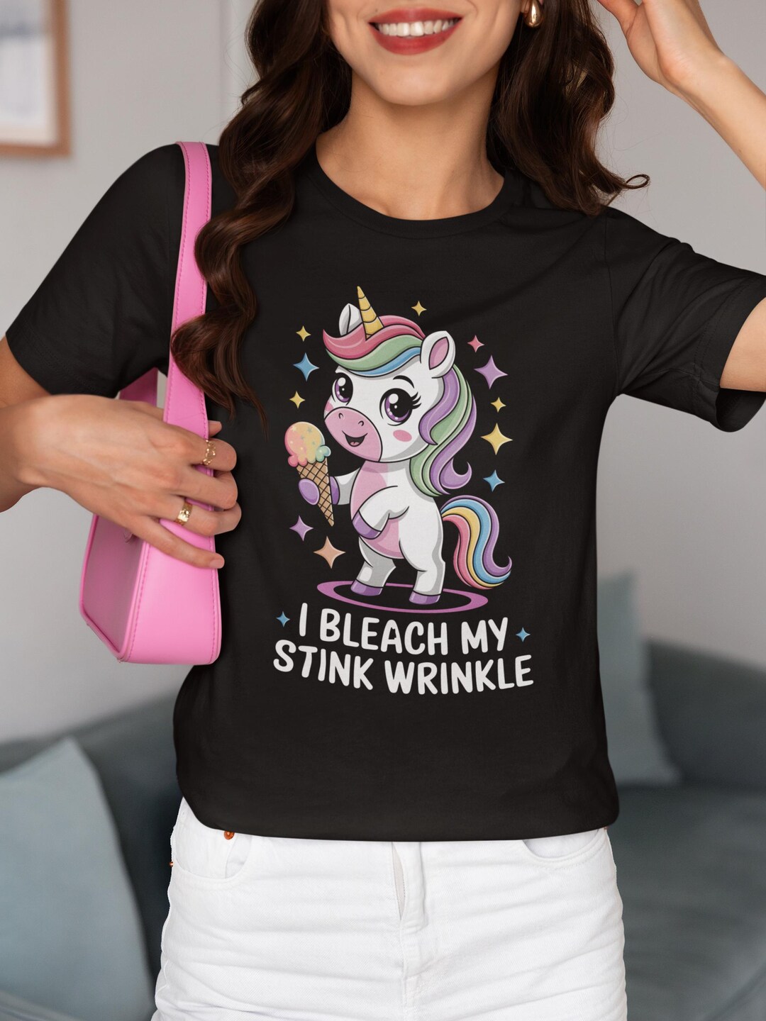 Funny Unicorn Shirt, Offensive Humor Tee, Inappropriate Shirt, I Bleach ...