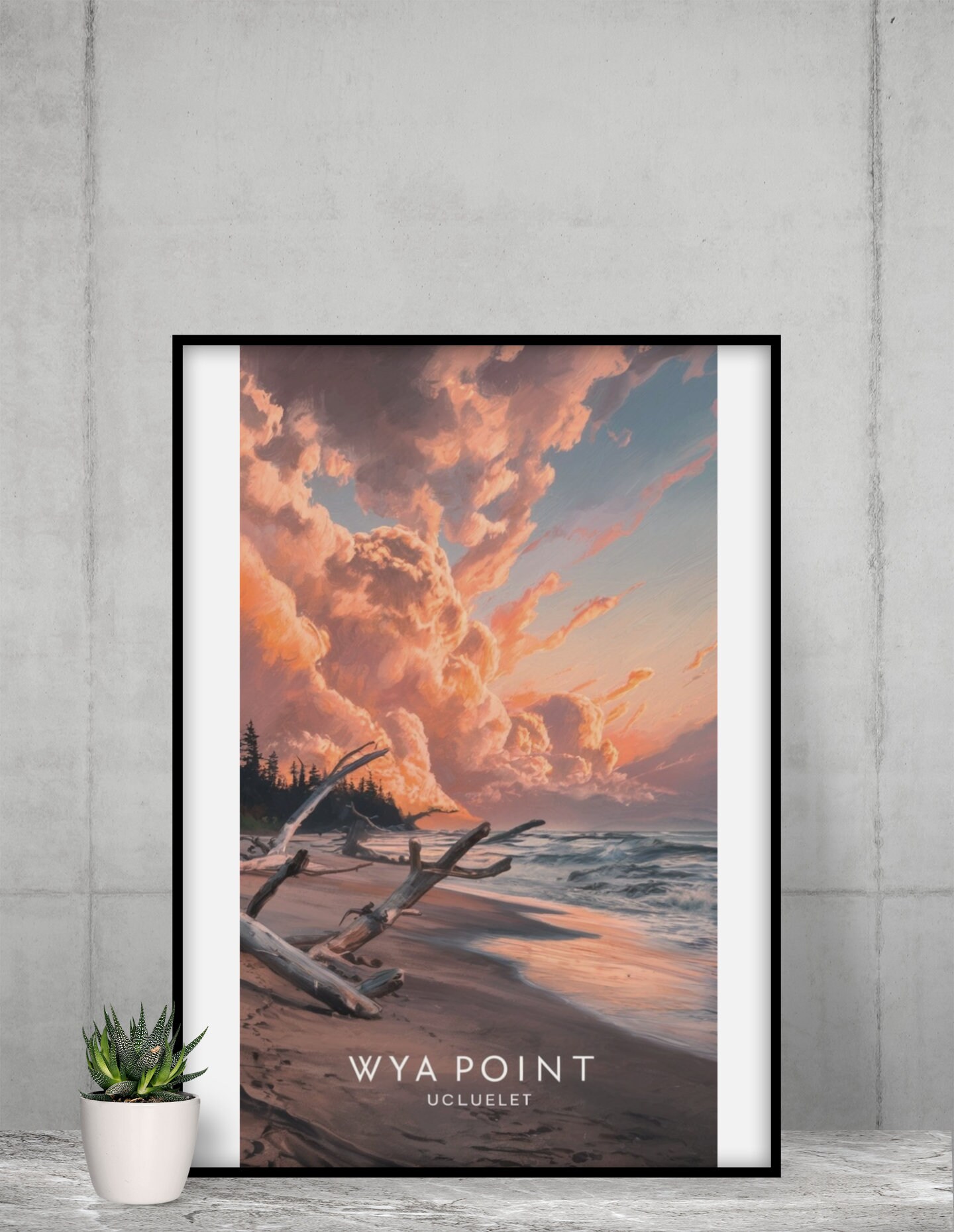 Wya Point Poster, Wya Point Beach Print, Travel Poster, Ucluelet Poster ...