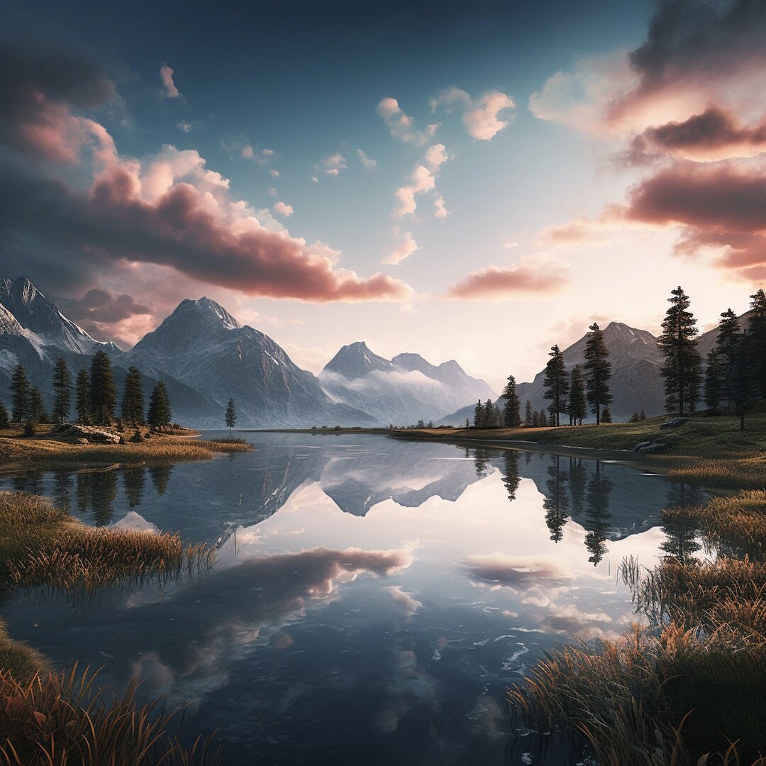 A Photo of a Lake in 4k Resolution. - Etsy