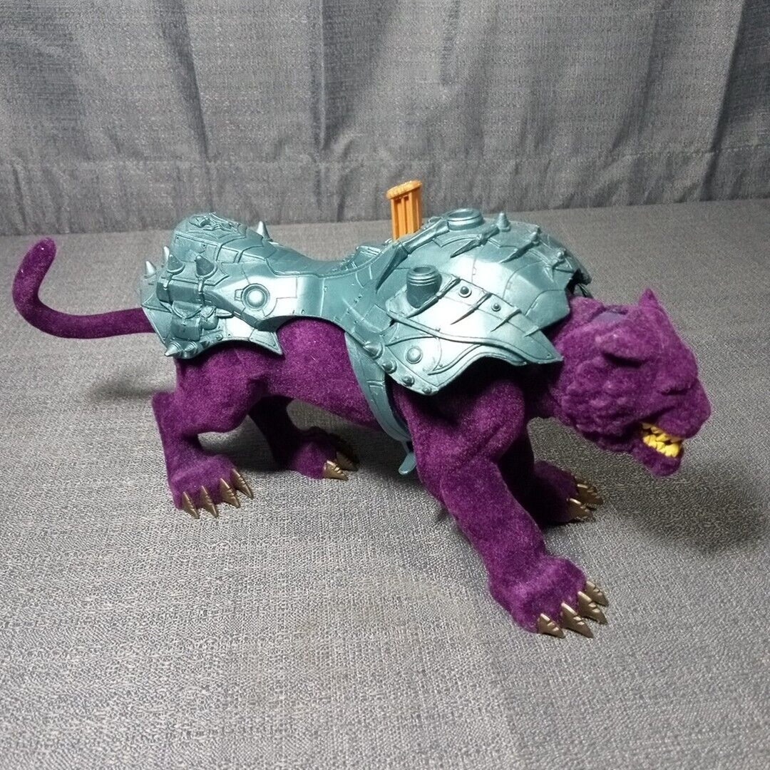 Mattel Panthor Purple Cat Masters of the Universe MOTU 2001 Armor Push ...
