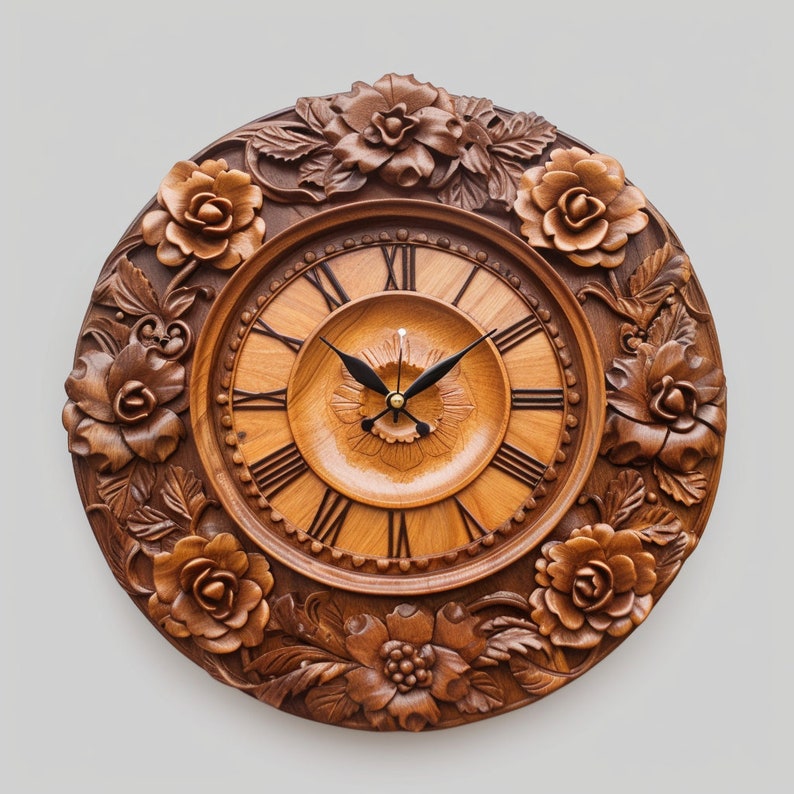 Regal Redwood Clock - Etsy