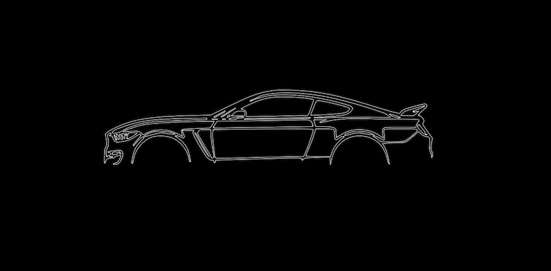 Mustang Shelby GT350 DXF File - Etsy