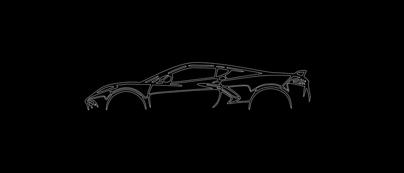 Corvette C8 Classic DXF File - Etsy