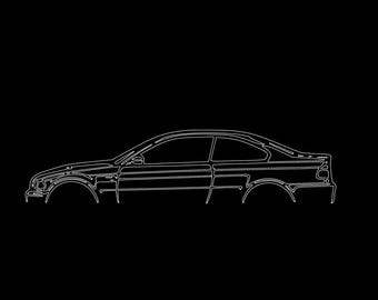 BMW E46 M3 DXF Svg Vector File for Laser Cut, Print, Vinyl, Drawing. - Etsy