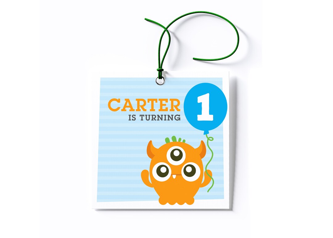 Personalized Monster Birthday Party Favor Tags/stickers - Custom ...
