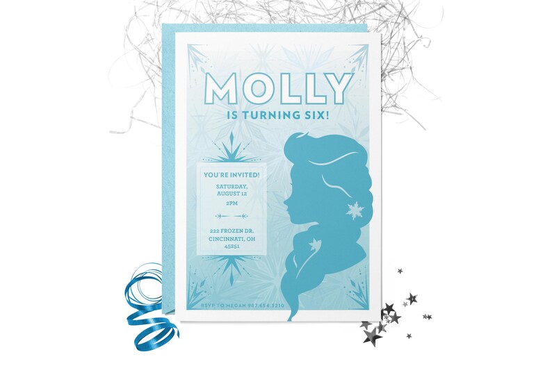 Personalized Ice Princess Coloring Page for Birthday Party - Custom ...