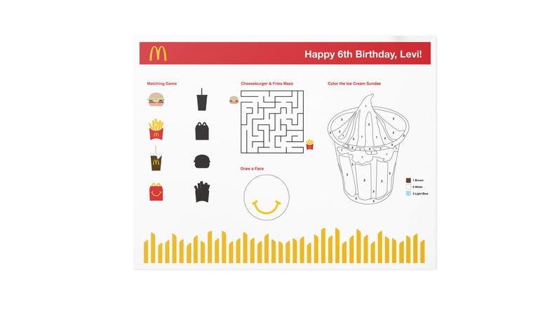 Personalized Mcdonald's Themed Birthday Party Invitation - Custom ...