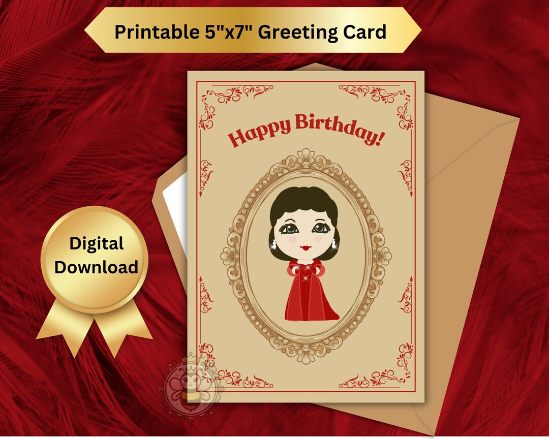 Gone With the Wind - Scarlett O'hara - Vivien Leigh Birthday Greeting ...