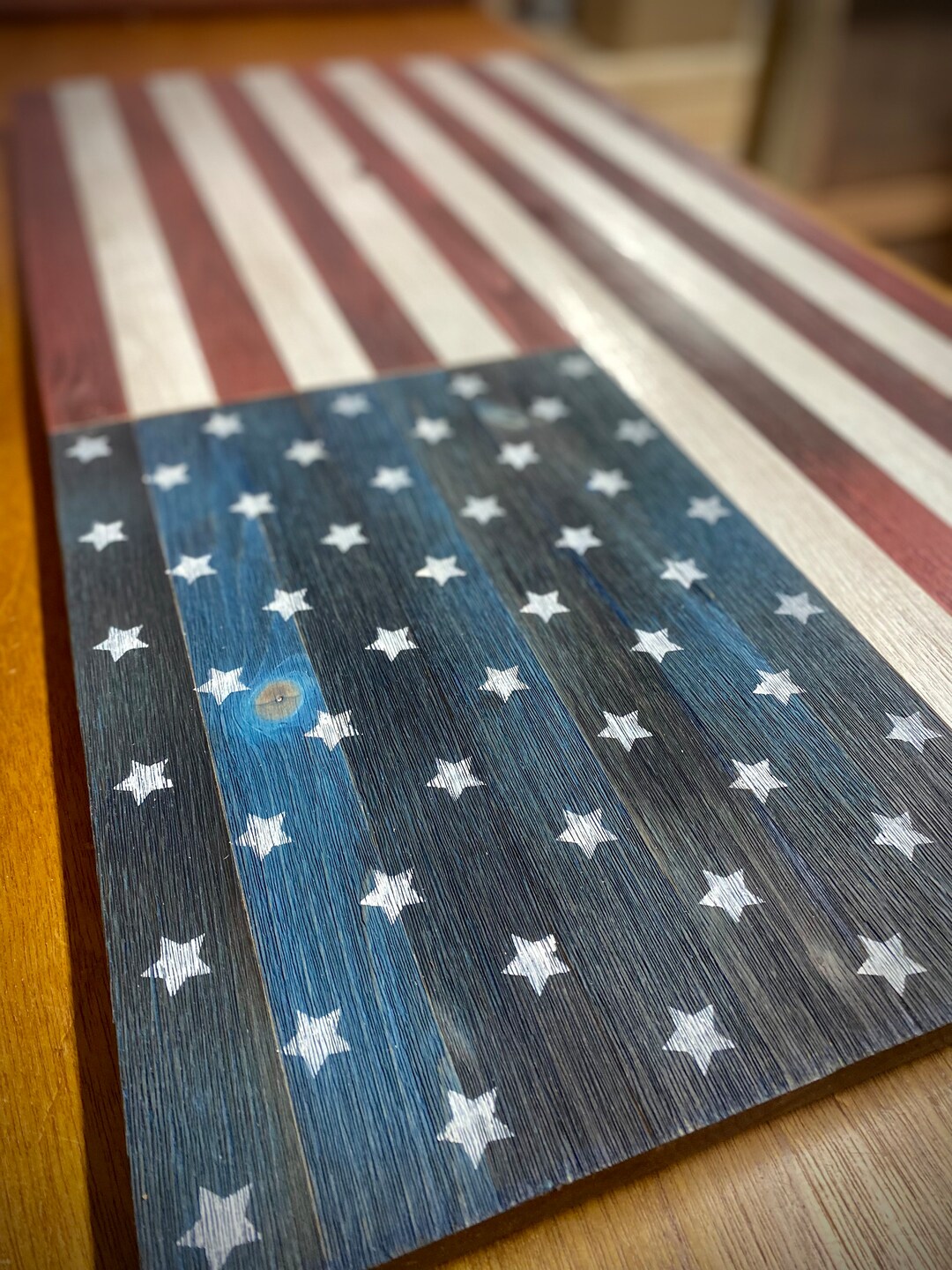 Handcrafted Wooden American Flag - Etsy