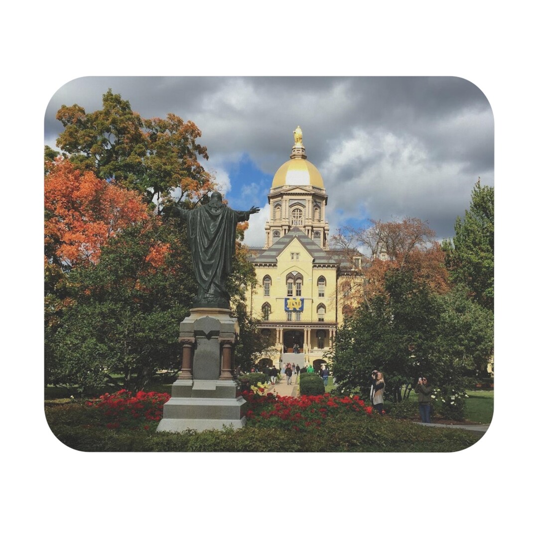Notre Dame Campus Mouse Pad - Vibrant Green Desk Accessory - Etsy