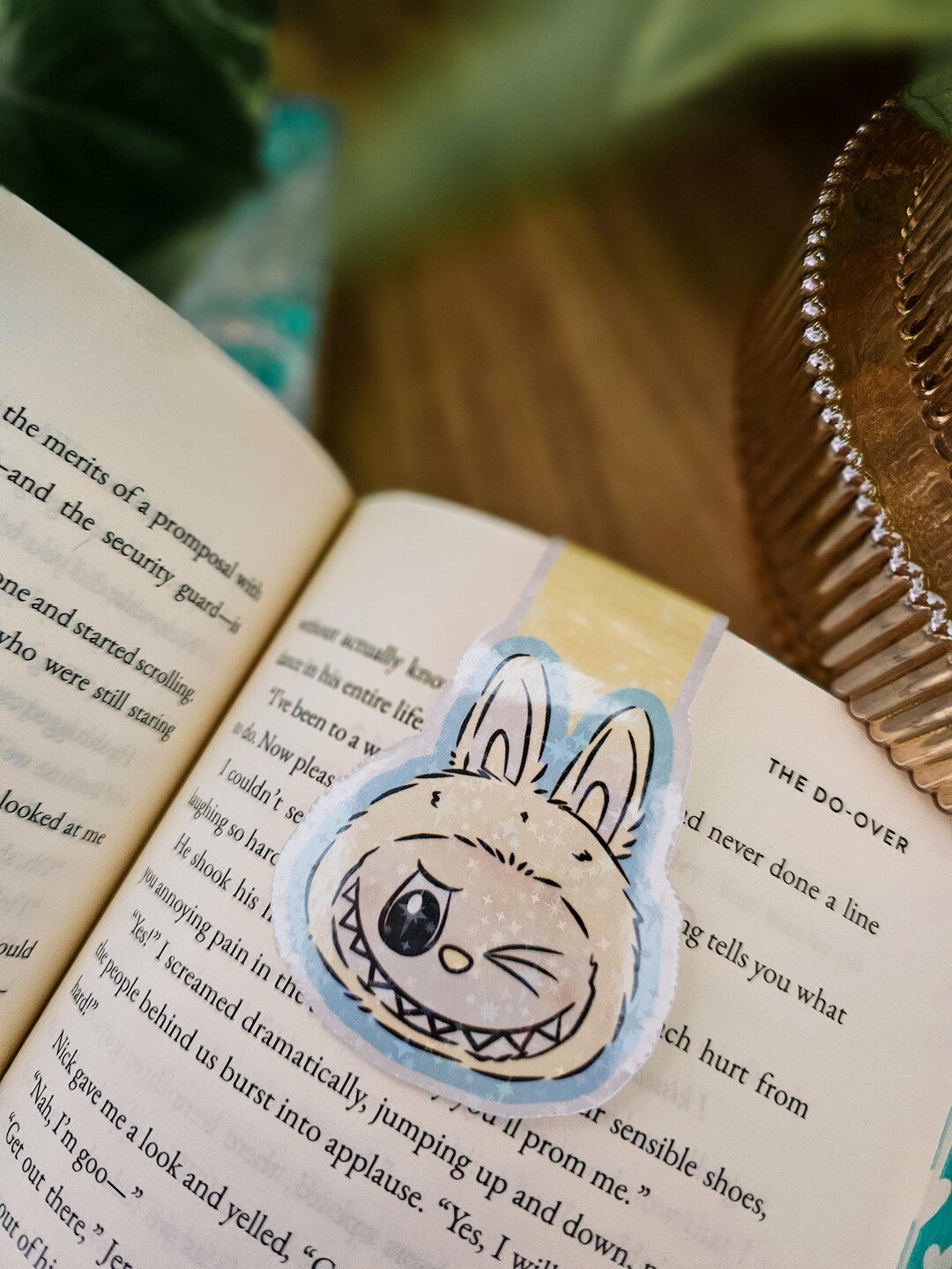 Yellow Labubu Inspired Magnetic Bookmark - Etsy