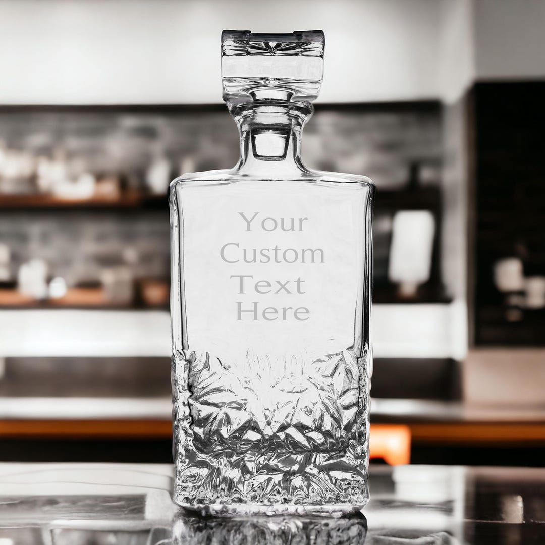 Whiskey Decanter and Rocks Glasses Set, Personalized Decanter Set ...