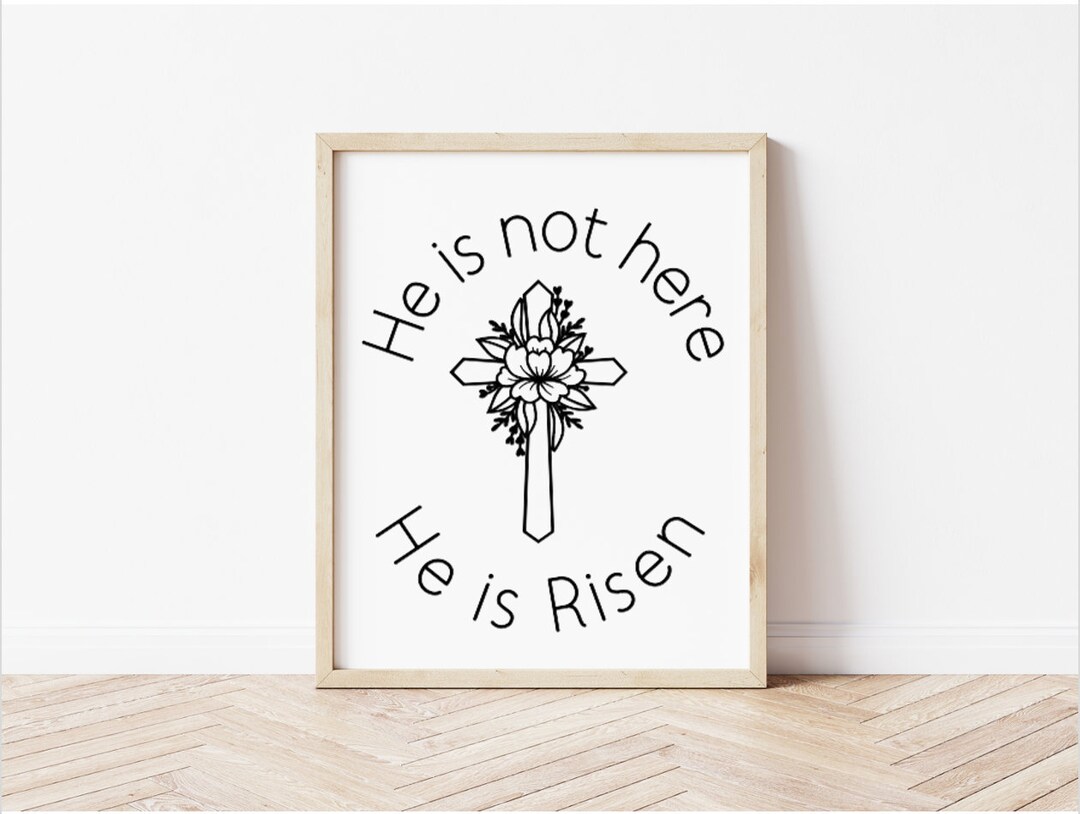 For He is Not Here, He is Risen SVG + PNG | Jesus Christ Has Risen ...