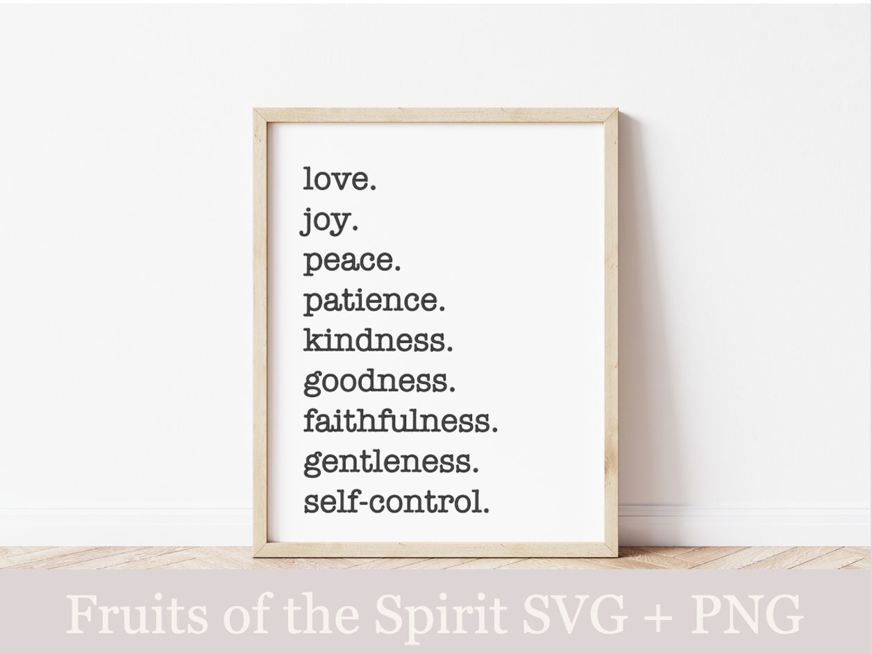 Fruits of the Spirit SVG PNG Christian SVG Biblical Minimalist Jesus ...