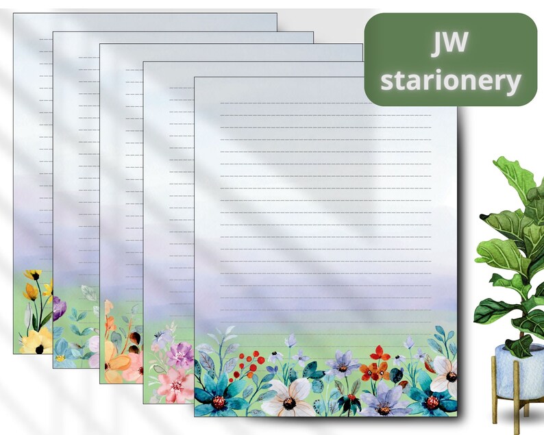 JW Letter Writing Stationery, Letter Writing Paper, JW Printable - Etsy