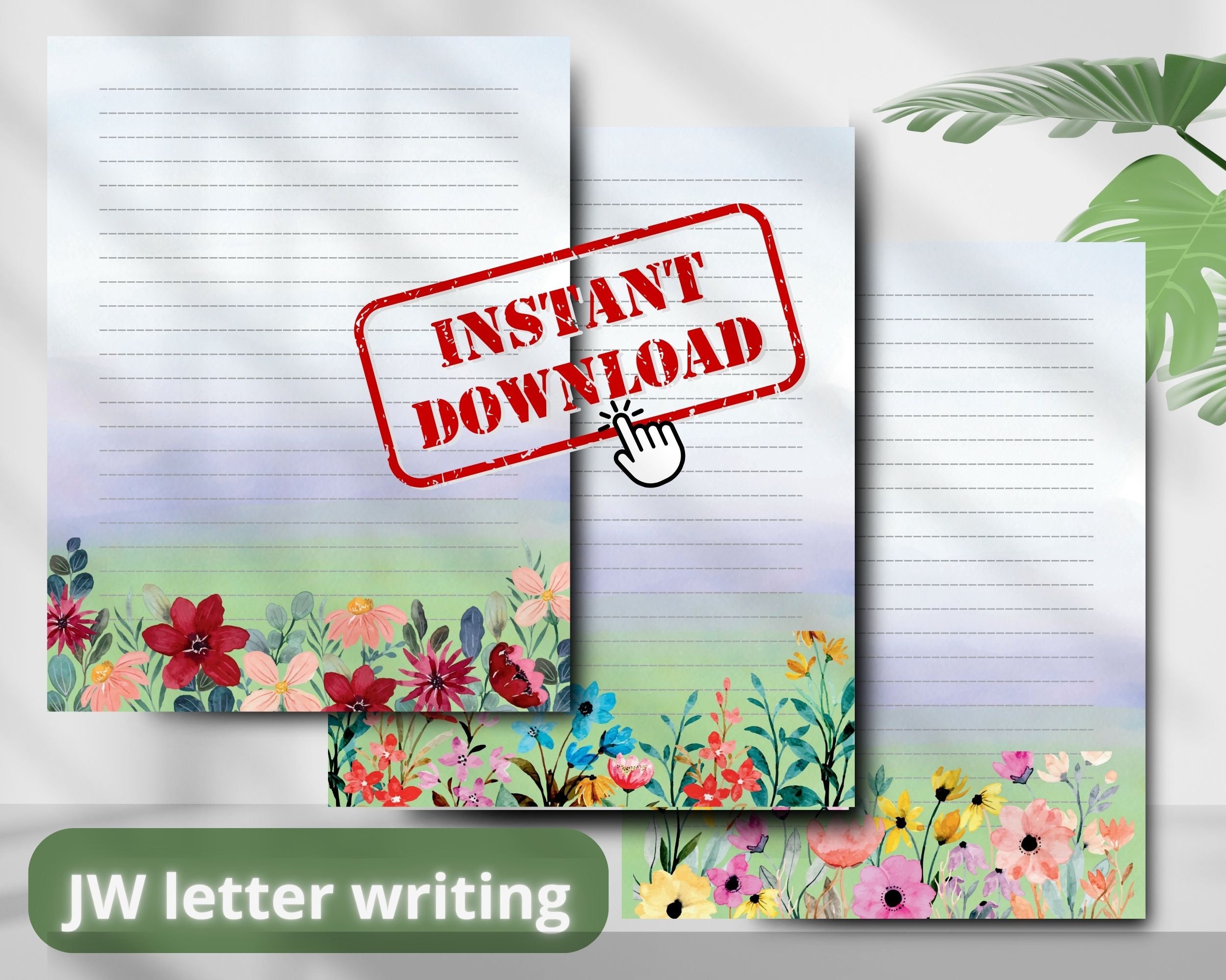 JW Letter Writing Stationery, Letter Writing Paper, JW Printable - Etsy