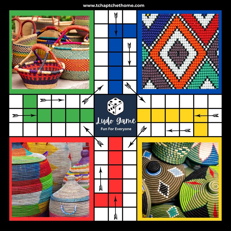 Mini Ludo | Ludi | Pachisi Game Board - Etsy