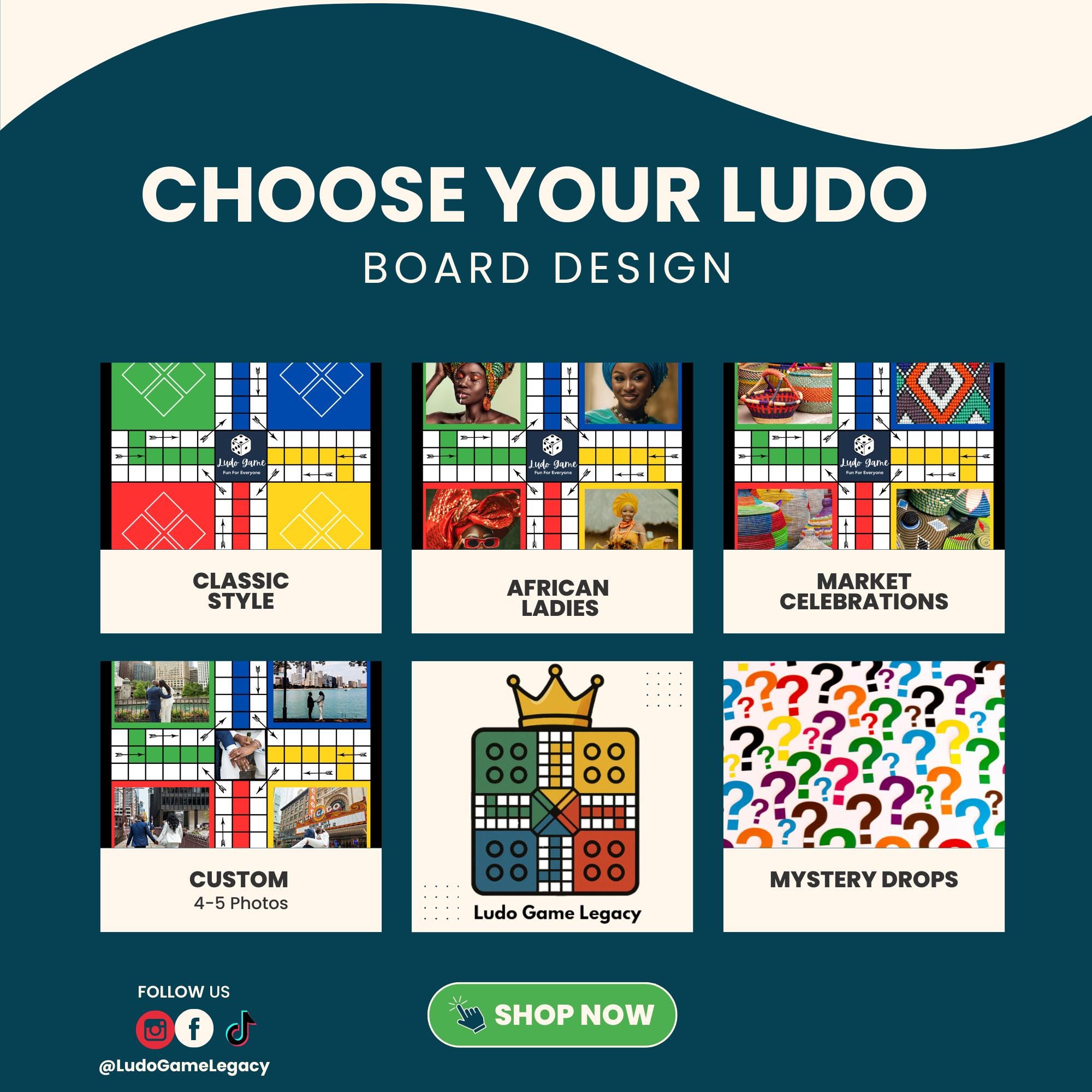 Standard Ludo | Ludi | Pachisi Game Board - Etsy