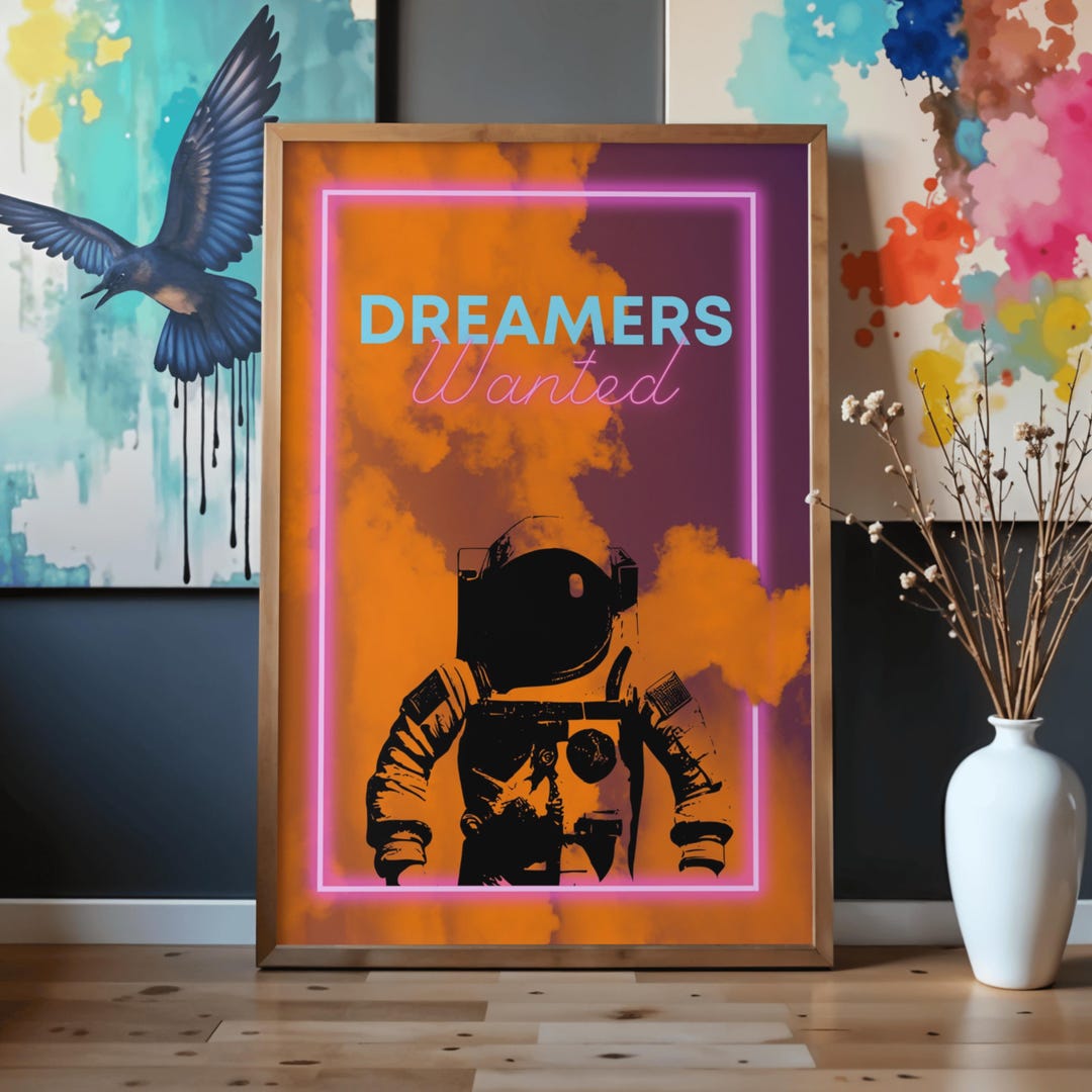 Dreamers Wanted – Astronaut Pop Art Print - Etsy