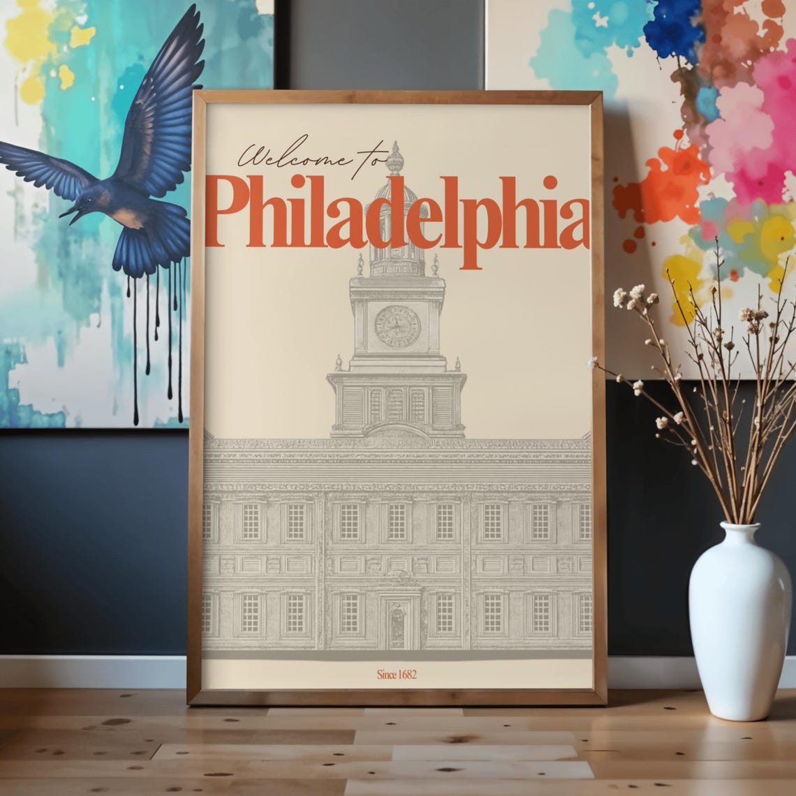 Welcome to Philadelphia – Independence Hall Art Print | Vintage City ...