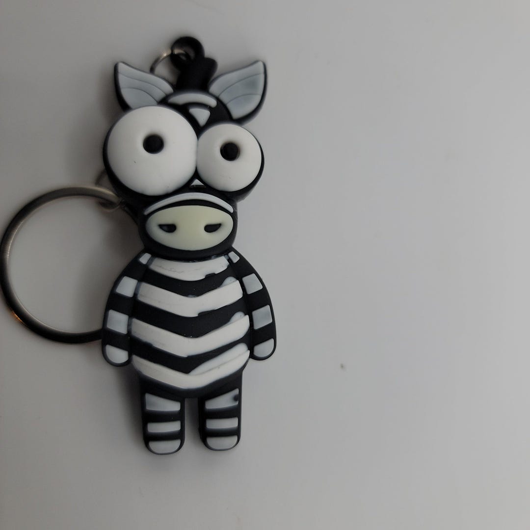 Goofy Zebra Keychain - Etsy