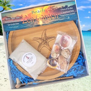 Starfish Zen Garden, Mini Beach Zen Garden, Shell Zen Garden, Sand, Sea Shells, Mini Zen Garden ...