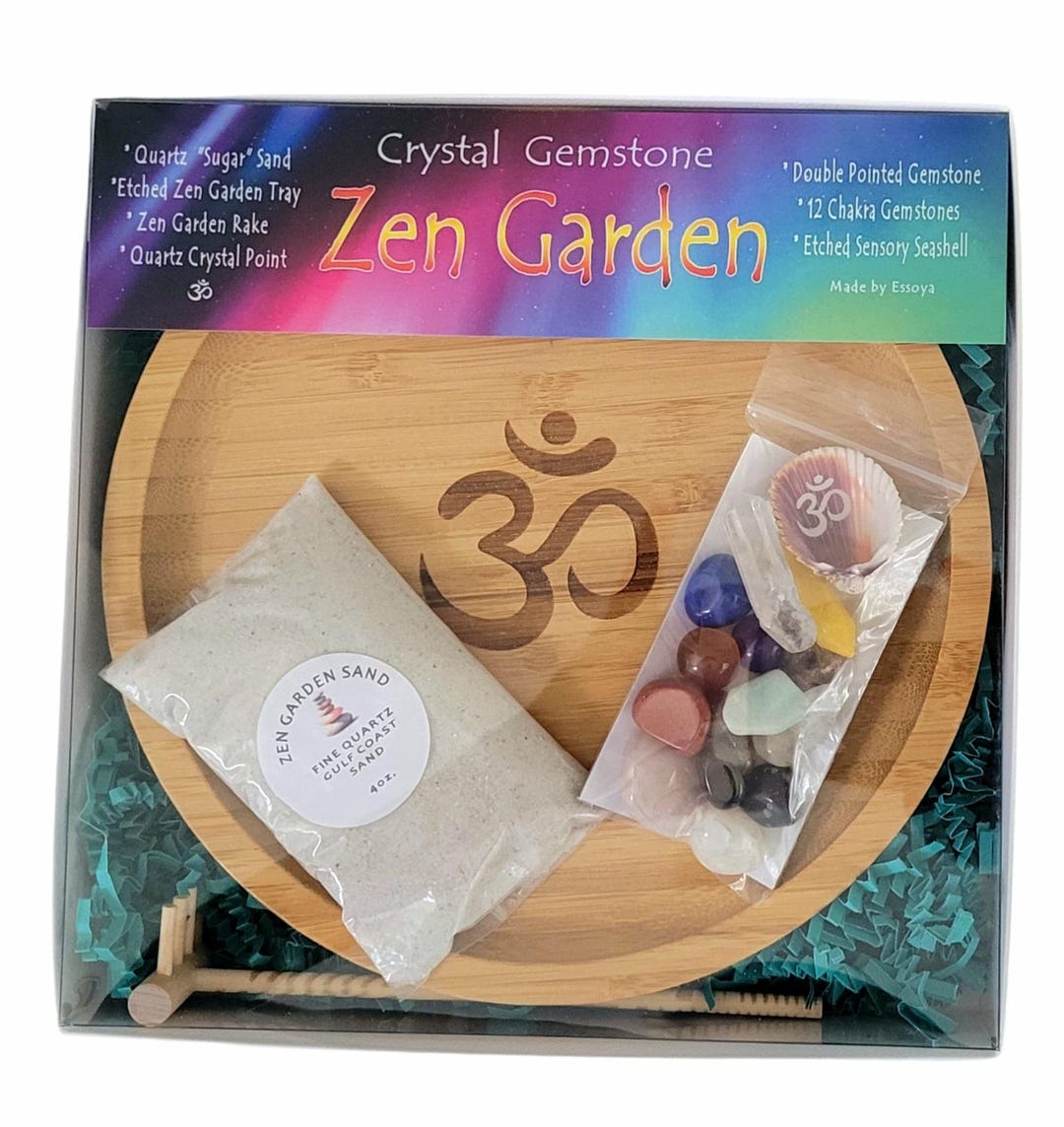Om Zen Garden Gemstone Crystal Zen Garden Japanese Zen Garden Desk Zen ...