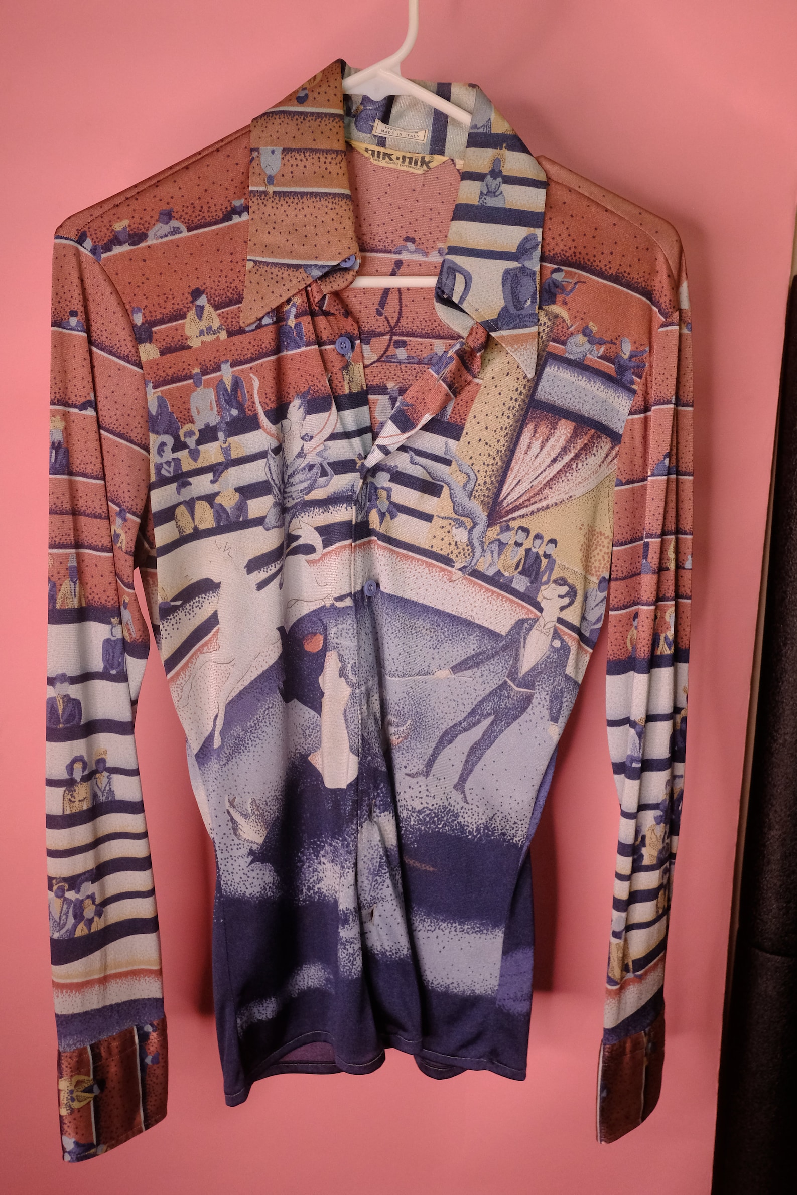 Vintage 1970s NIK NIK Disco Shirt Small RARE - Etsy